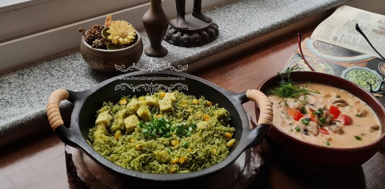 Spinach & Corn Jade Rice – The Culinary Konnoisseur